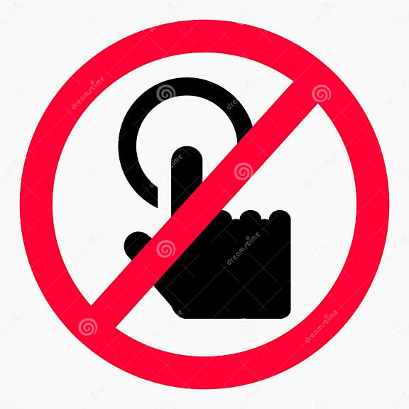 Do not press stock vector. Illustration of touch, vector - 260391147