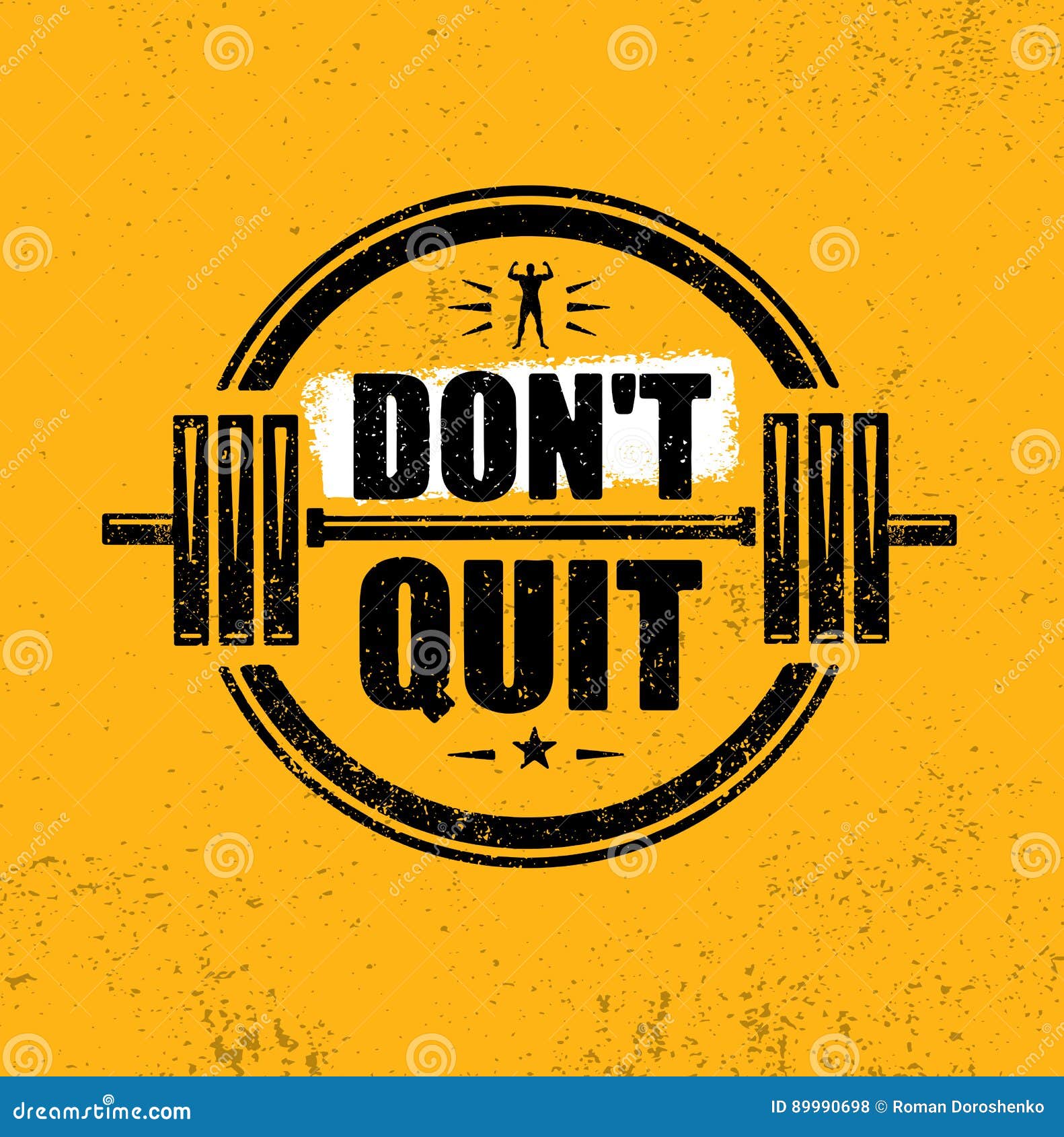 Do Not Quit. Gym Workout Motivation Quote Stamp Vector Design Element ...
