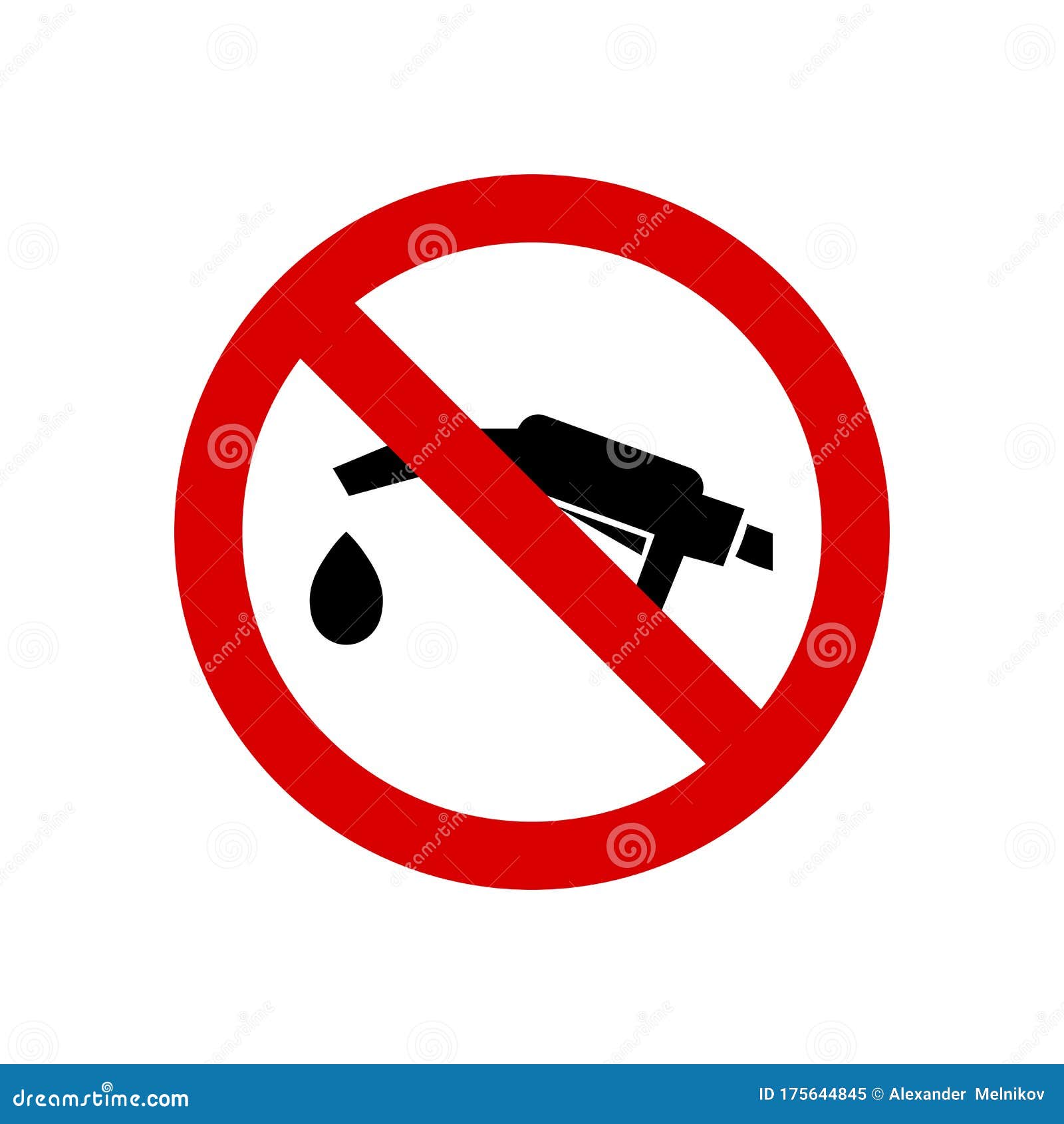 Do Not Refuel with Gas. Vector Illustration Eps 10 Stock Illustration ...