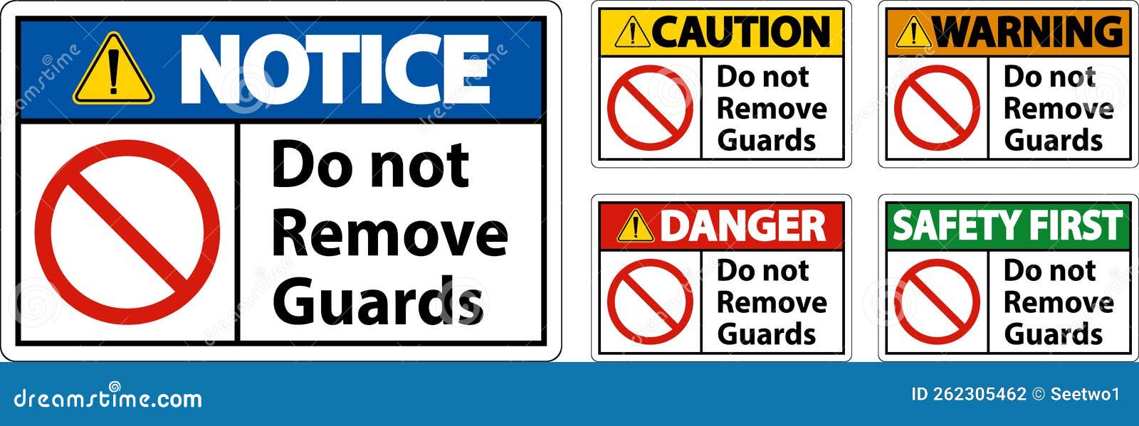 Do Not Remove Guards Sign. Guards Must Be In Place. Information ...