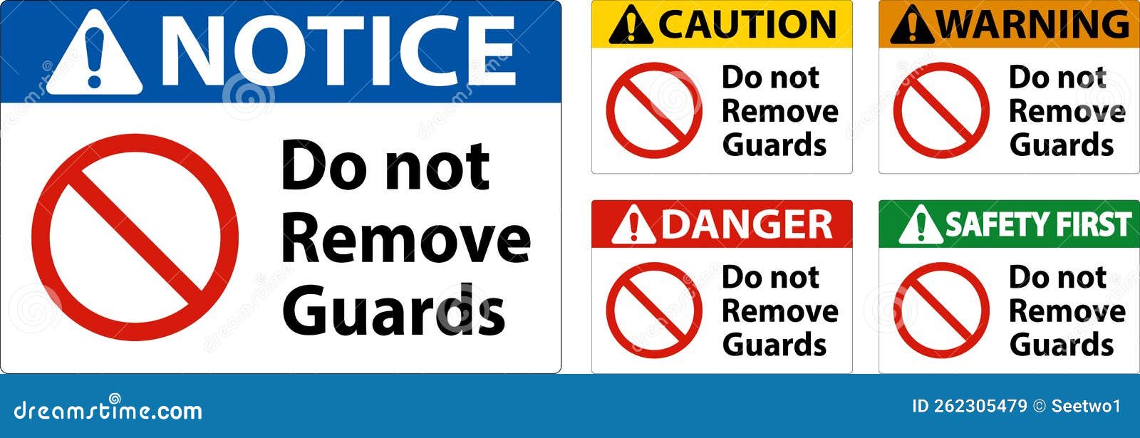 Do Not Remove Guards Sign. Guards Must Be In Place. Information ...