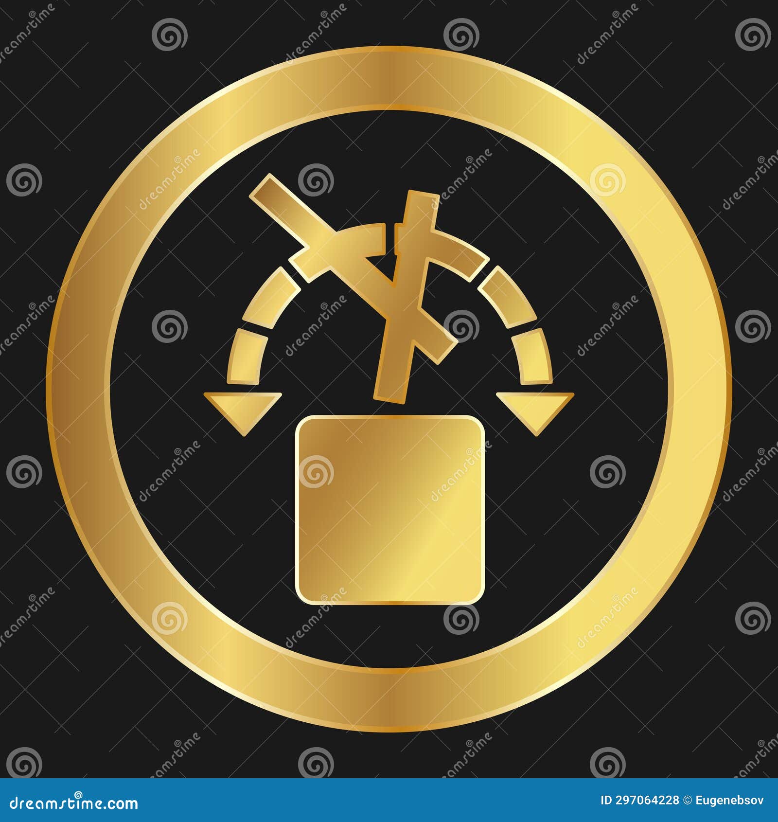 Do Not Roll Simple Gold Icon on Product Packaging and Box Stock Vector ...