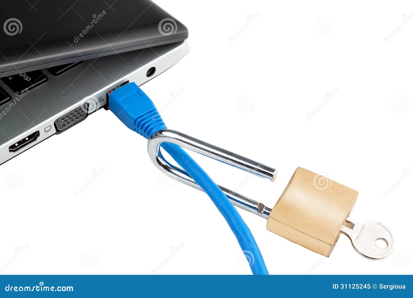 Do Not Secure the Laptop from Hacker Attacks. Stock Image - Image of ...