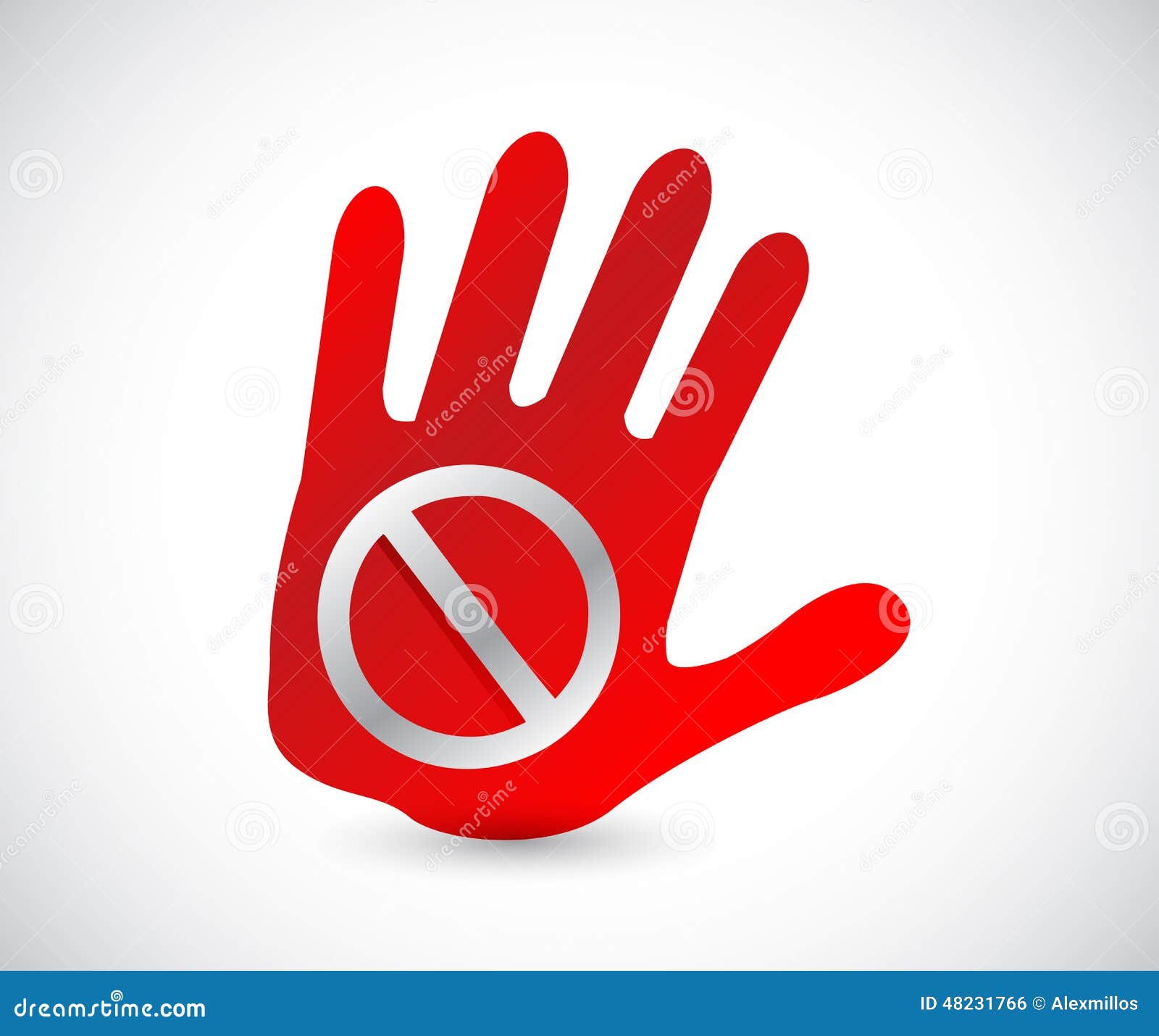Do Not Sign on a Handprint Illustration Stock Illustration ...