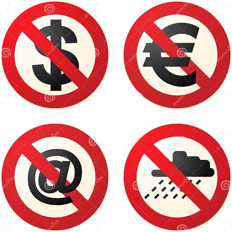 Do not signs stock vector. Illustration of exchange, internet - 6377345