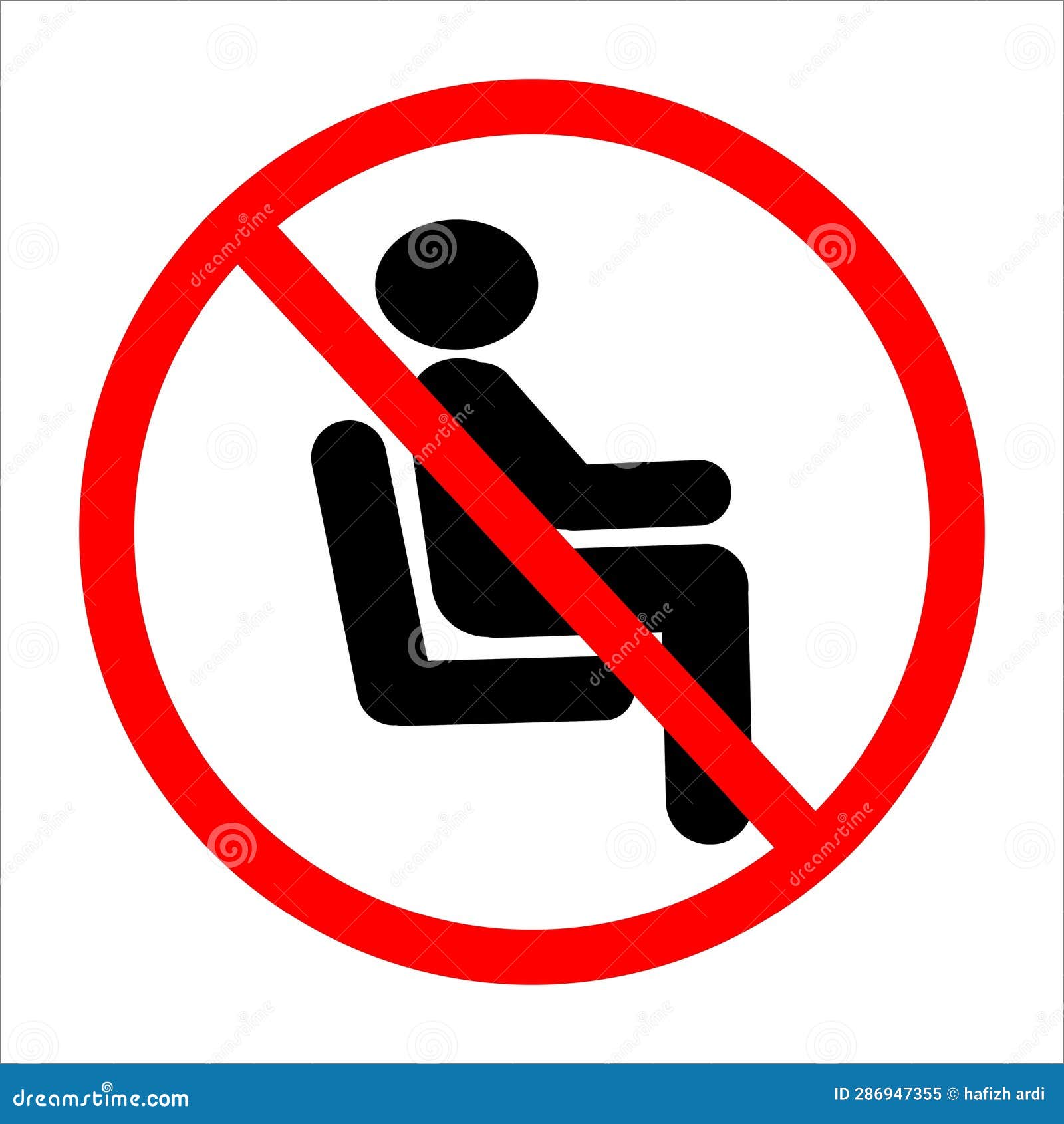 Do Not Sit Here Sign Vector Illustration Stock Illustration ...
