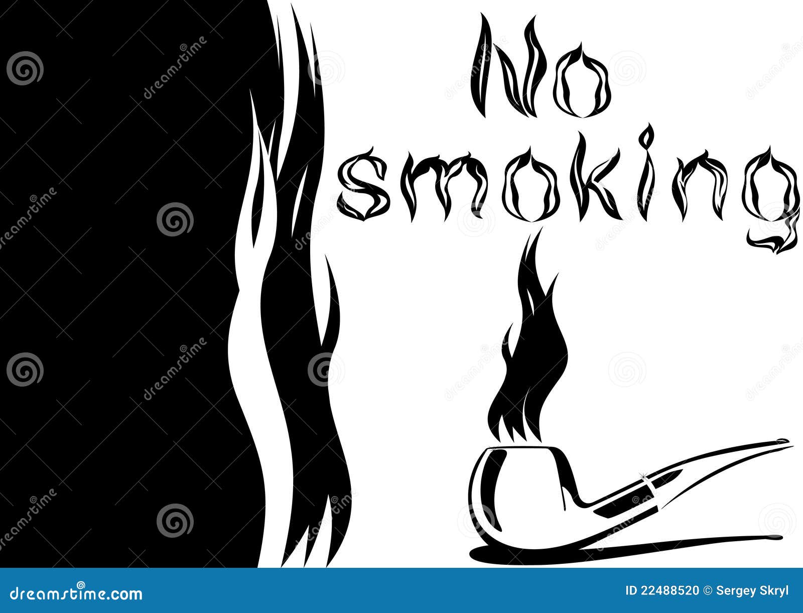 Do not smoke stock vector. Illustration of smoke, white - 22488520
