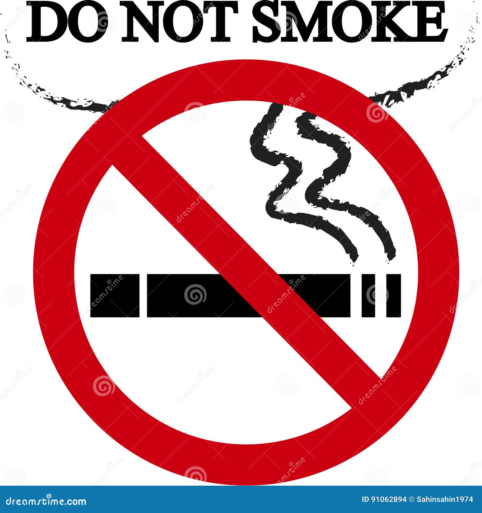 Do not smoke stock illustration. Illustration of caution - 91062894