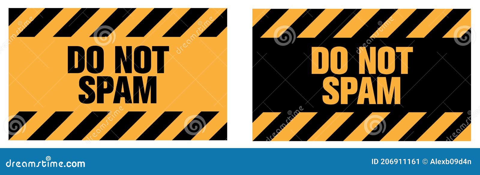 Do not Spam warning sign. stock vector. Illustration of sign - 206911161