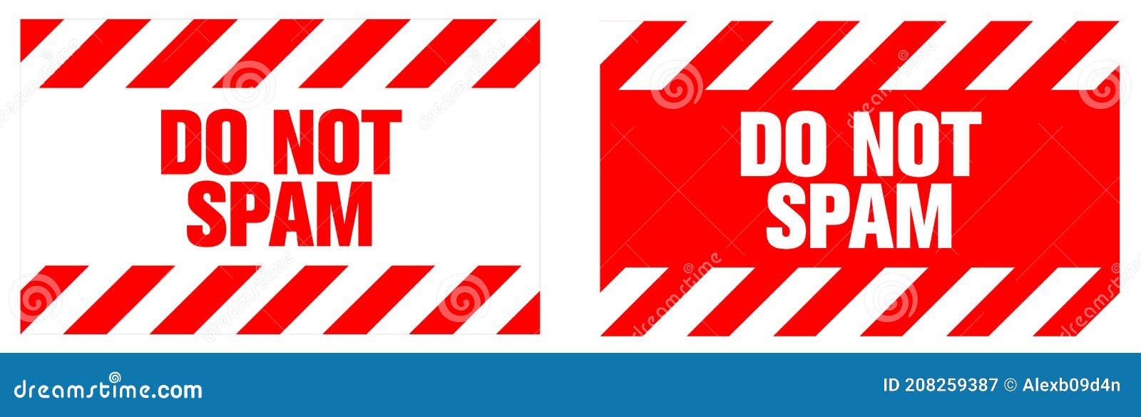 Do not Spam warning sign. stock vector. Illustration of crime - 208259387