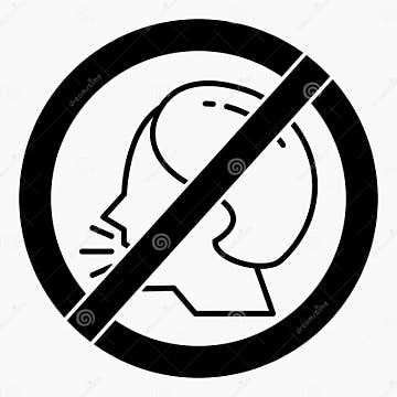 Do not speak icon. stock vector. Illustration of drawing - 260395642