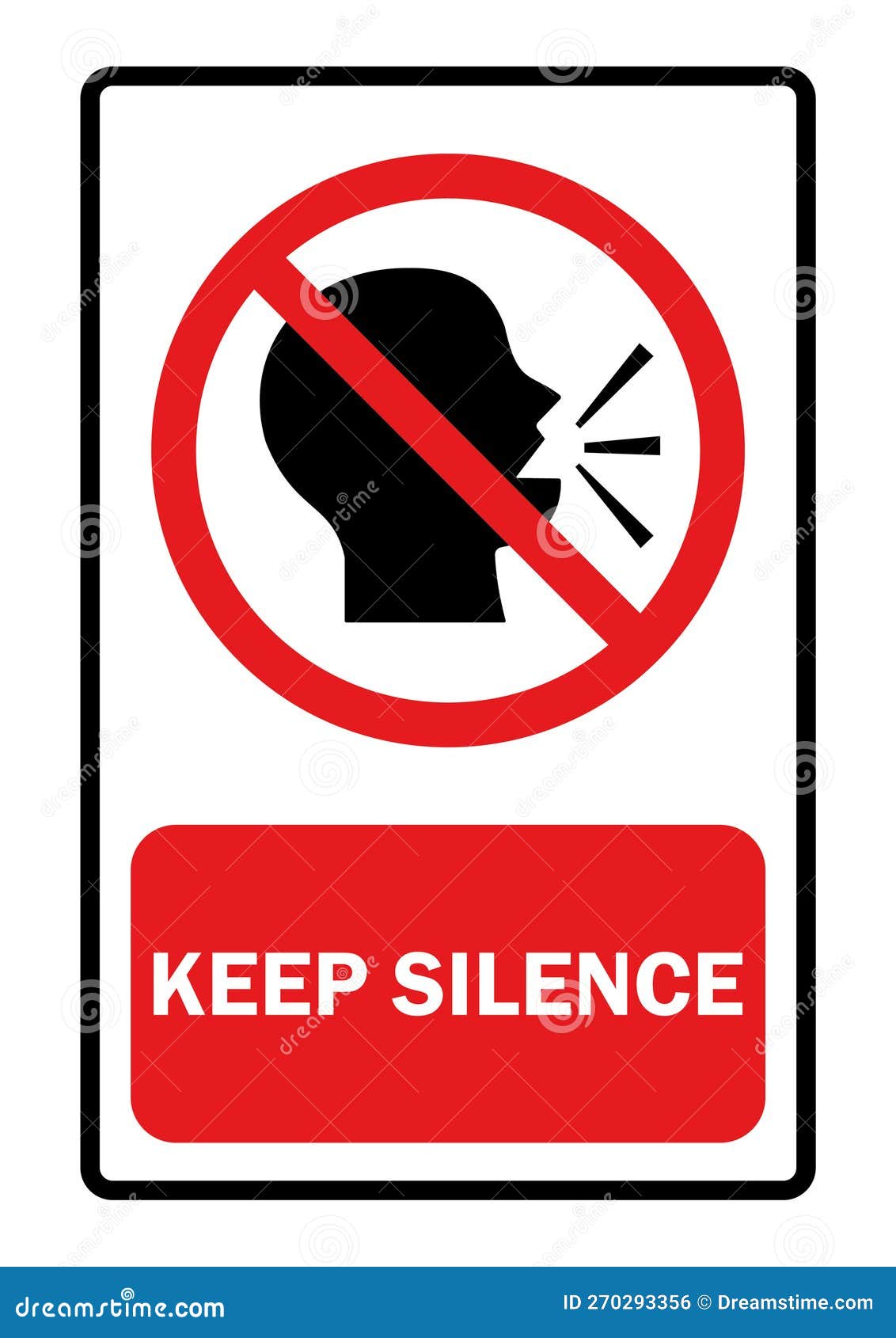 Do Not Speak Symbol Vector Illustration. Stock Illustration ...