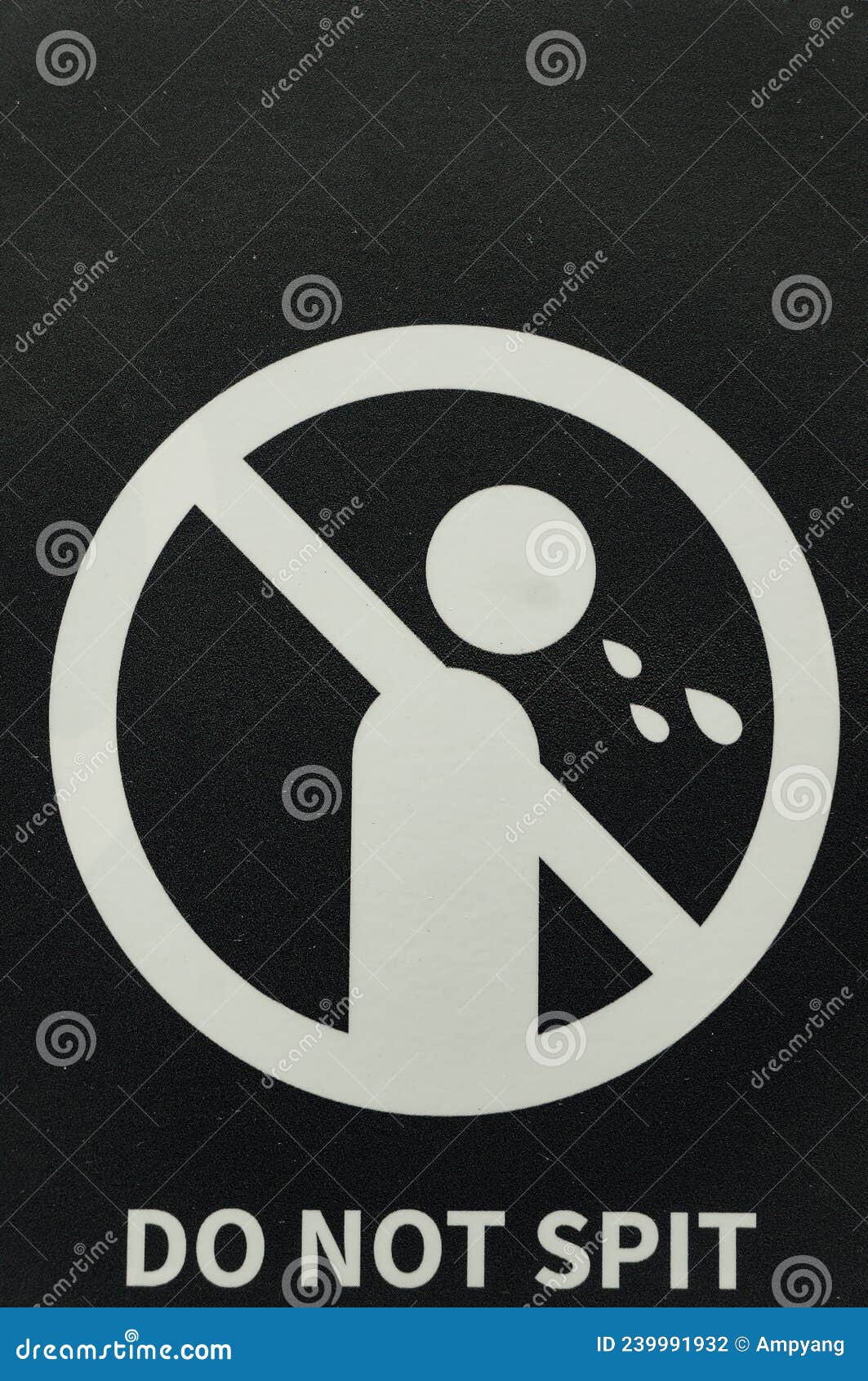 Do Not Spit Sign Board