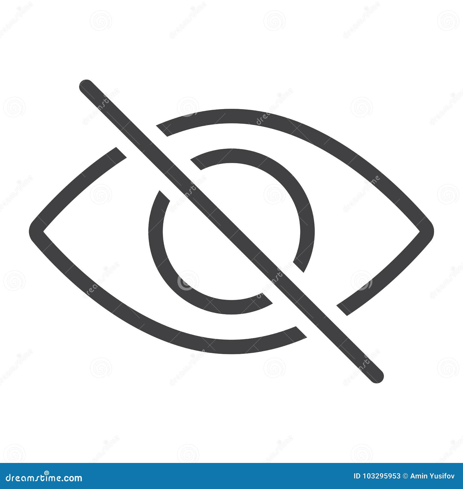 Do Not Spy Line Icon, Web and Mobile, Not Visible Stock Vector ...
