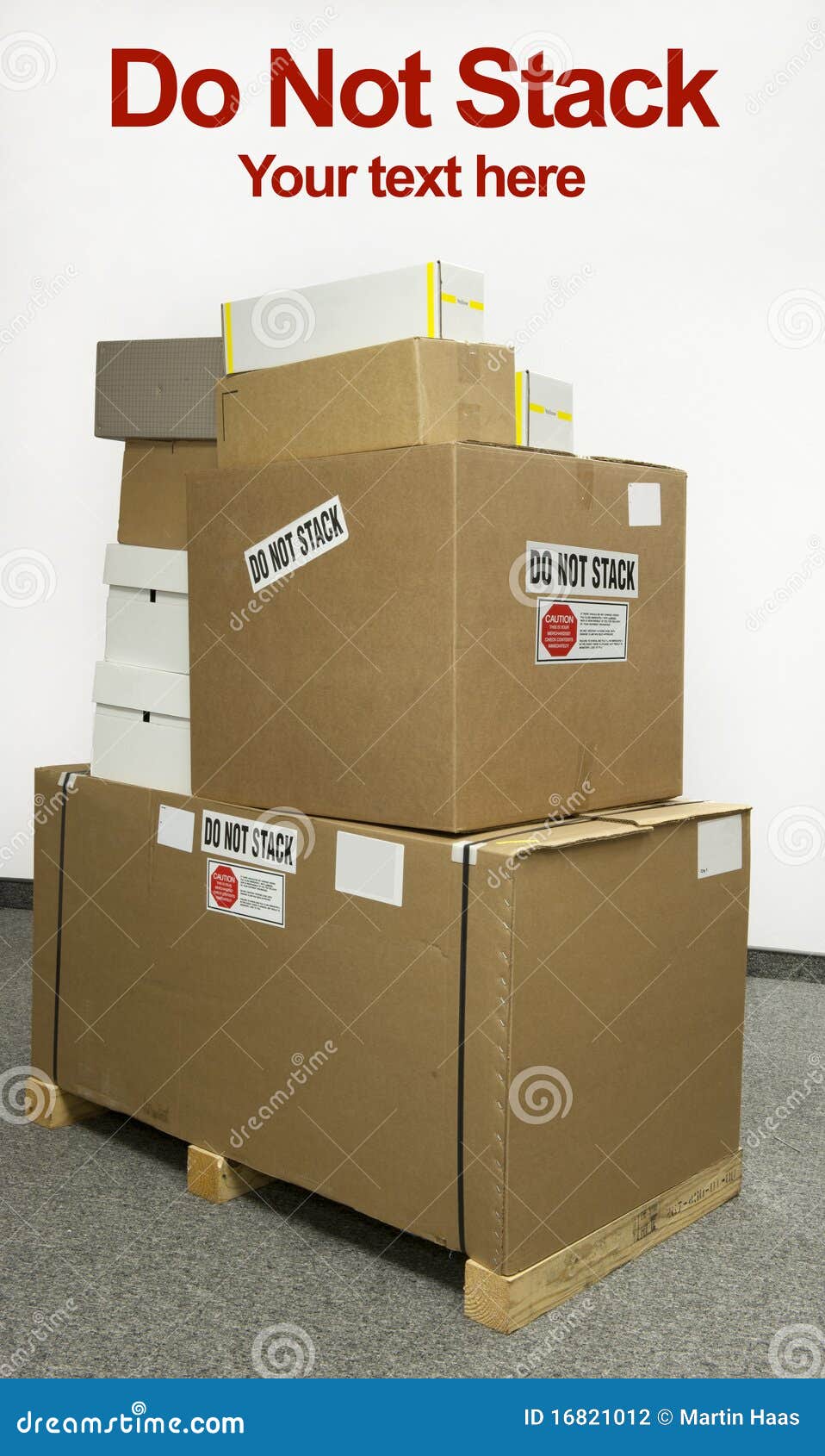 Do Not Stack Boxes Vertical Stock Photo - Image of send, carelessness ...