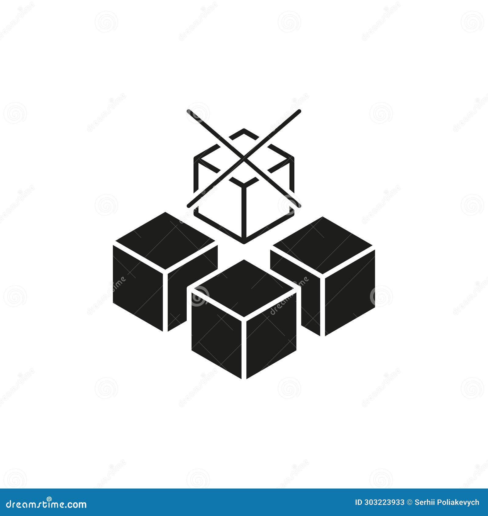 DO NOT STACK Packaging Symbol On A Corrugated Cardboard Box. For Use On ...