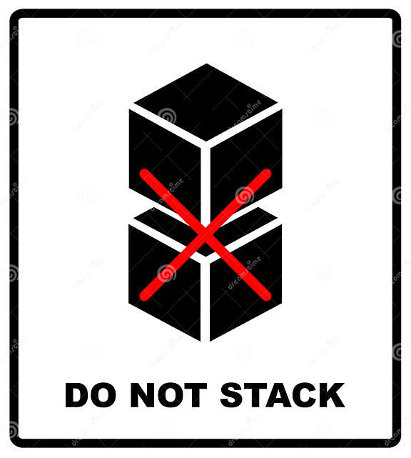 DO NOT STACK Packaging Symbol on a Corrugated Cardboard Box. for Use on ...