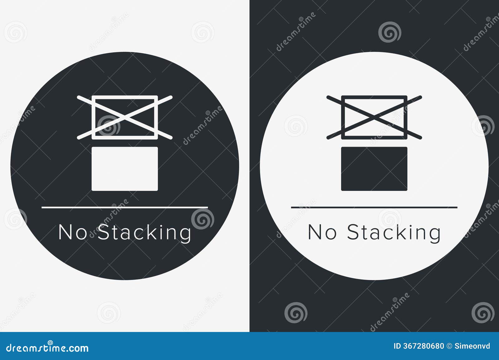 DO NOT STACK Packaging Symbol On A Corrugated Cardboard Box. For Use On ...