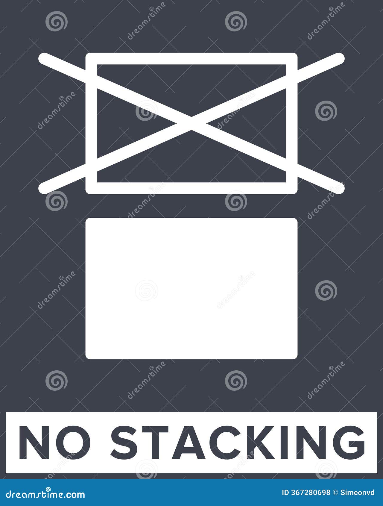 DO NOT STACK Packaging Symbol On A Corrugated Cardboard Box. For Use On ...
