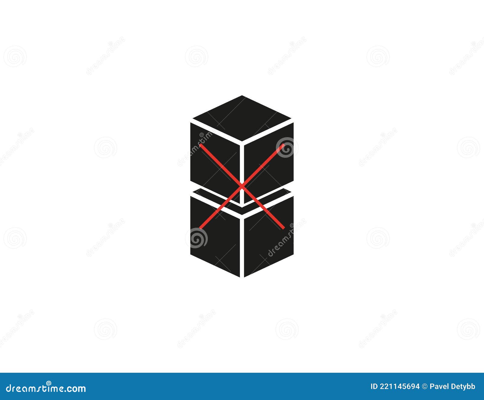 Do Not Stack Symbol, Icon. Vector Illustration Stock Vector ...