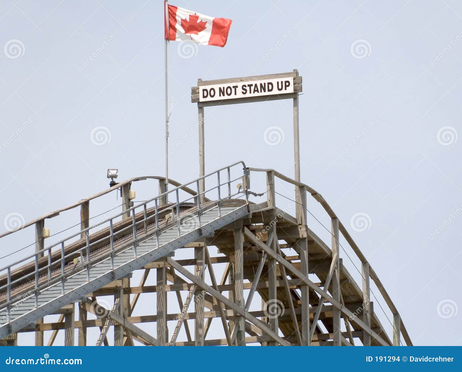 Do Not Stand Up Warning on Top of Roller Coaster Stock Photo - Image of ...