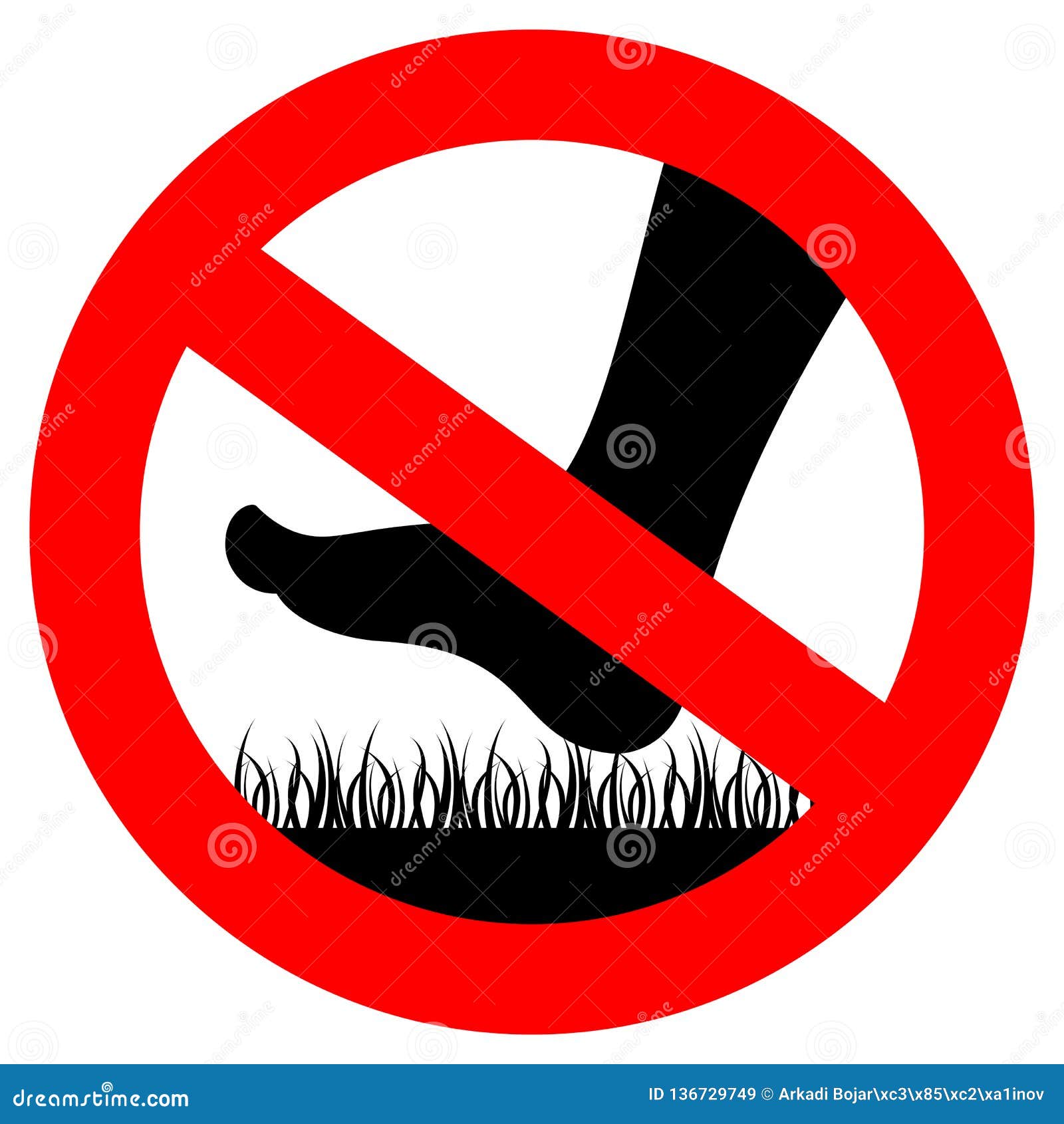 Do Not Step on Grass Vector Sign Stock Vector - Illustration of ... Do Not Step on Grass Vector Sign Stock Vector - Illustration of ...