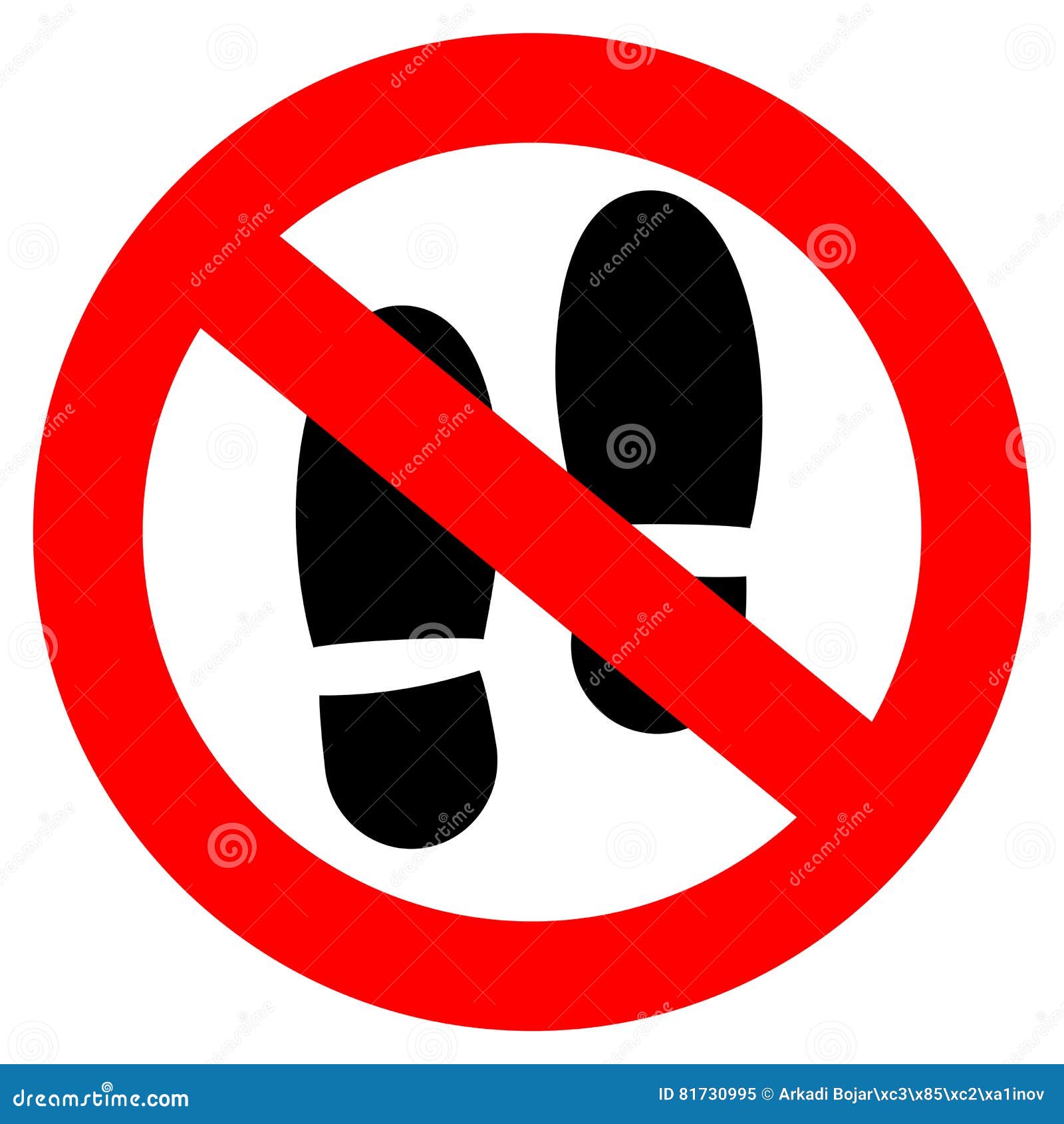 Do Not Step Here Please Sign Stock Vector - Illustration of button ...