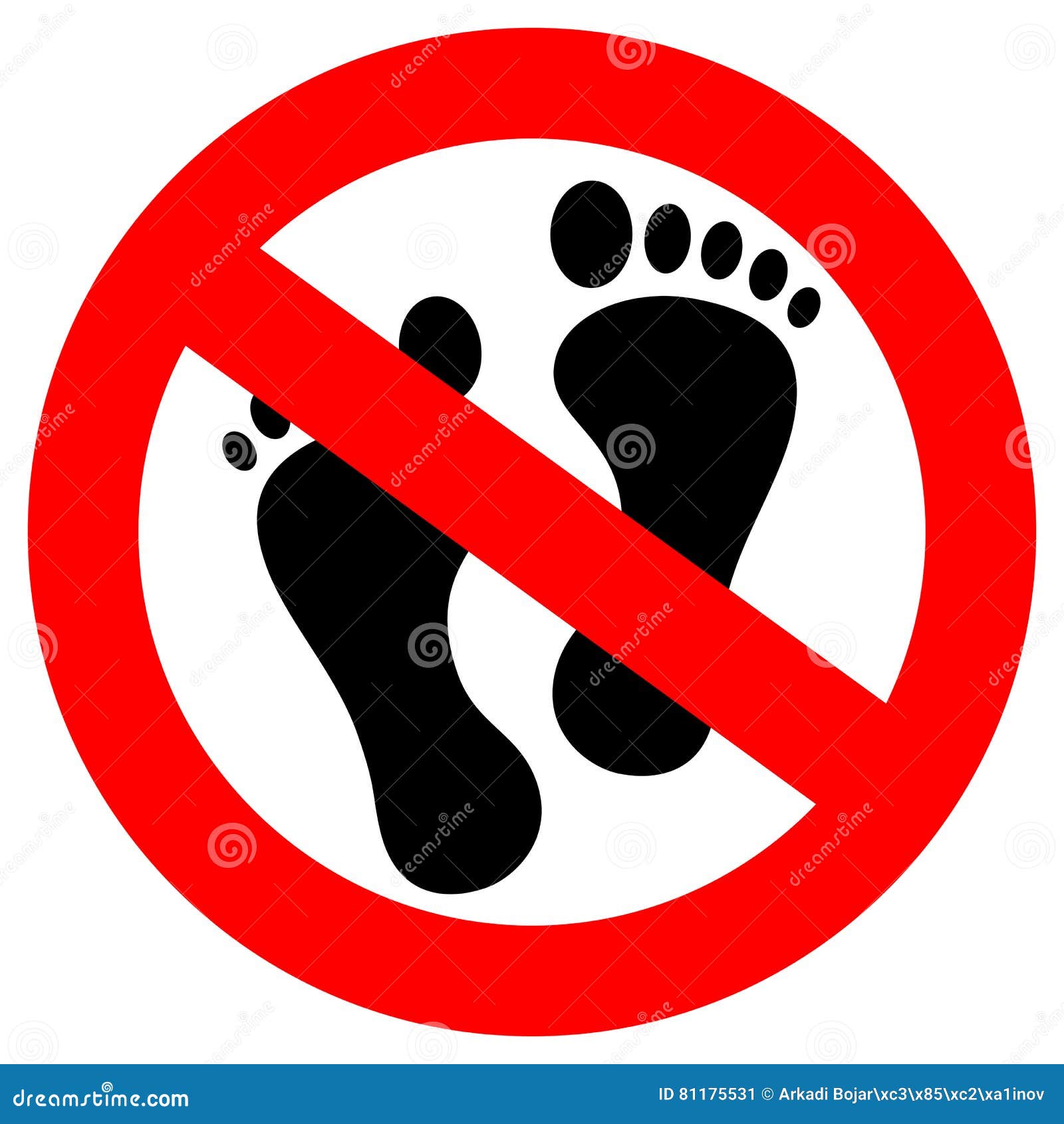 Do Not Step Here Vector Sign Stock Vector - Illustration of grass ...