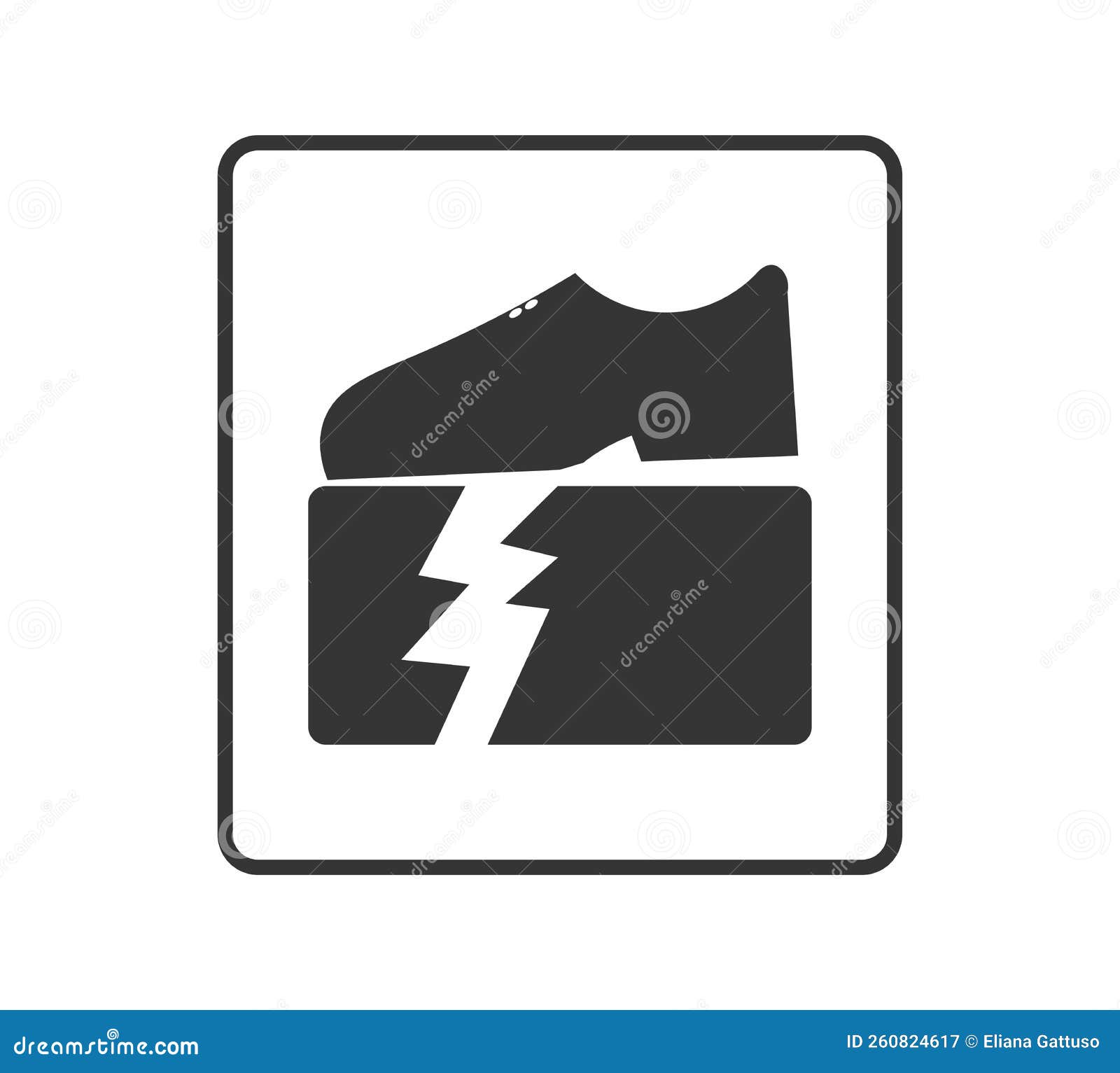 Do Not Step on Icon. Concept of Packaging Stock Vector - Illustration ...