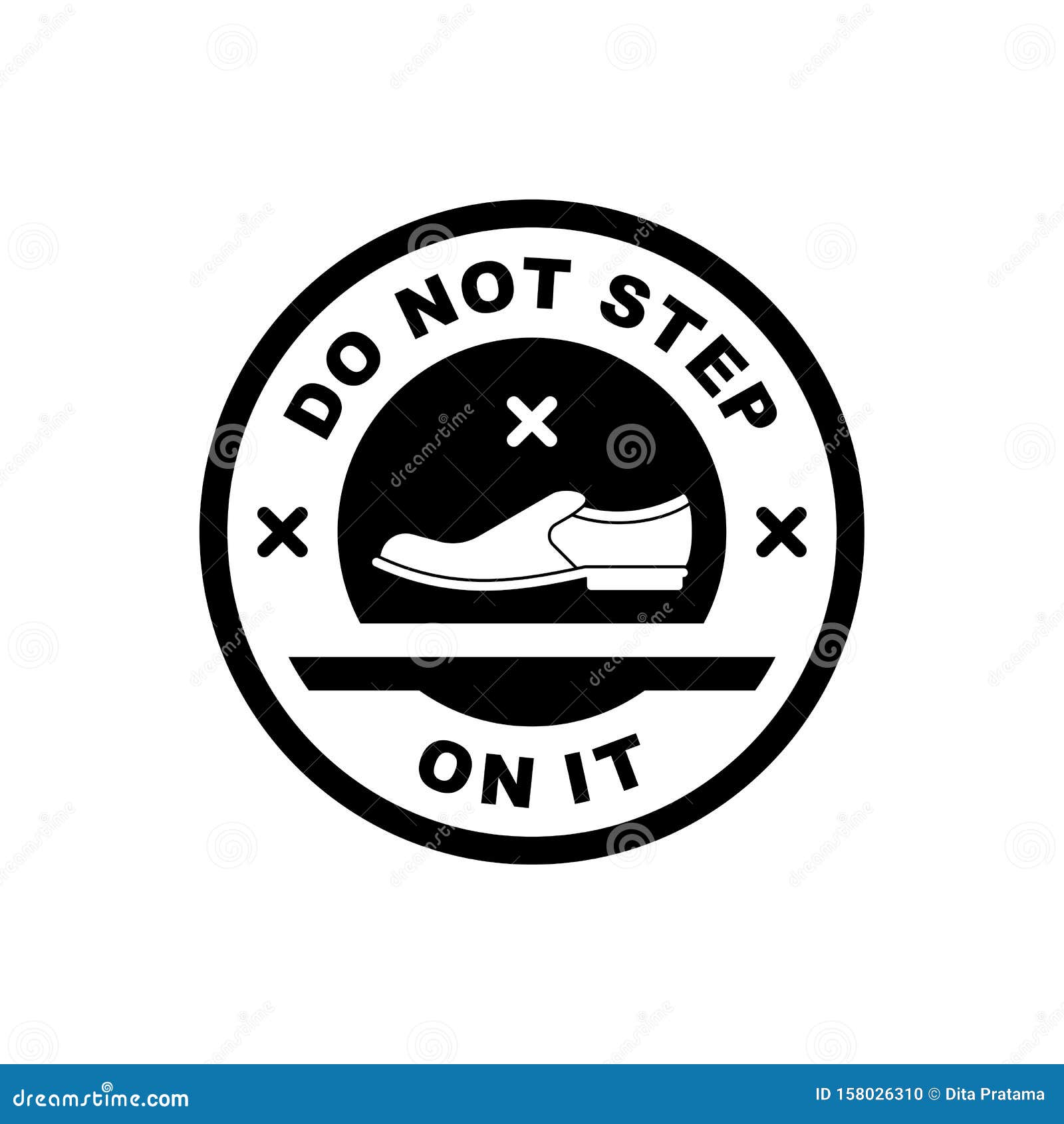 Do Not Step on it Prohibition Sign, Cardboard Packaging Logo Label ...