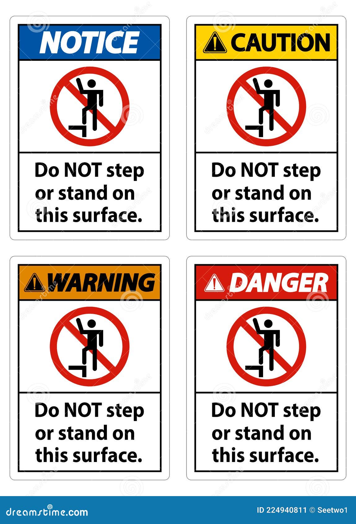 Do NOT Step or Stand on this Surface Stock Vector - Illustration of ...