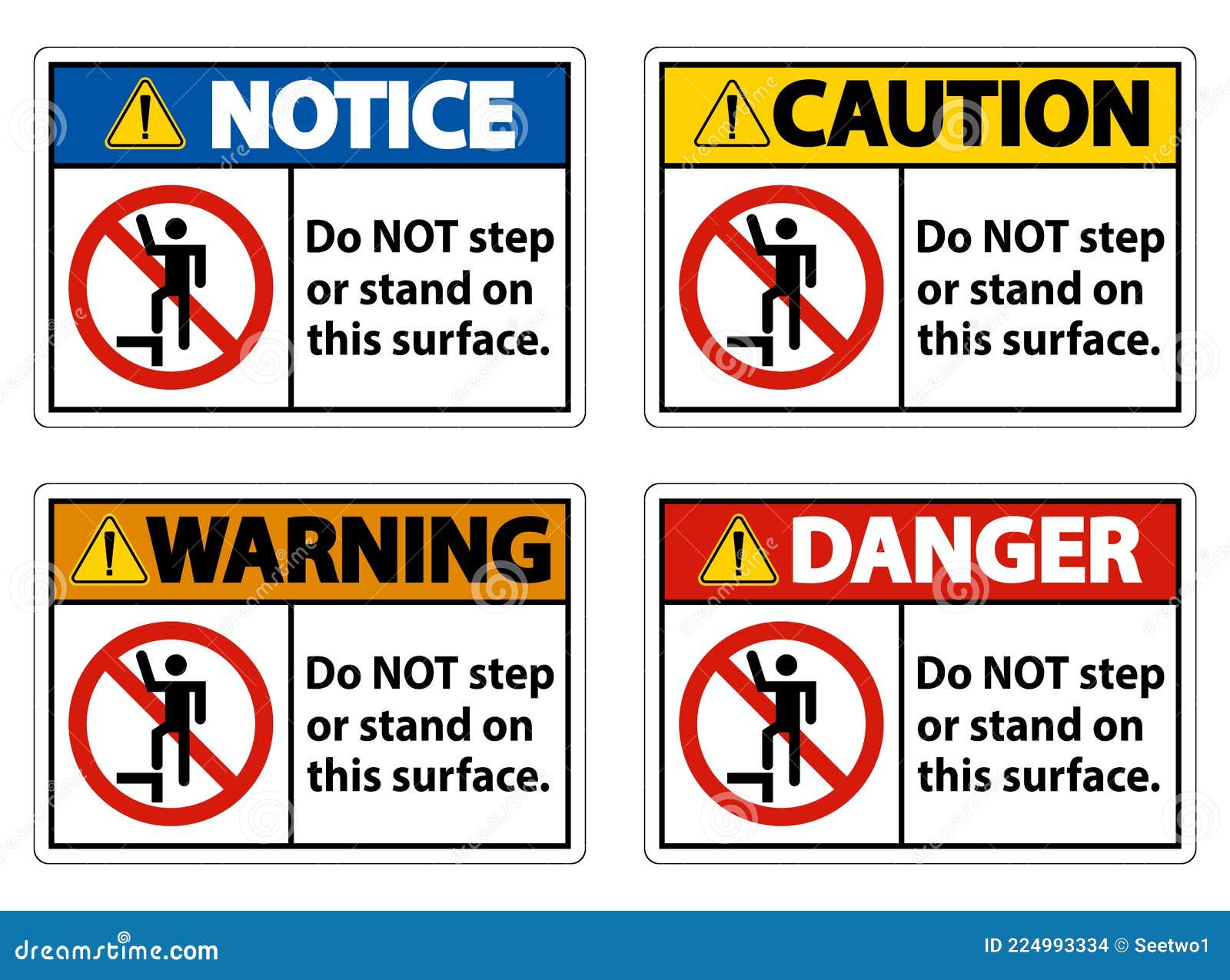 Do NOT Step or Stand on this Surface Stock Vector - Illustration of ...
