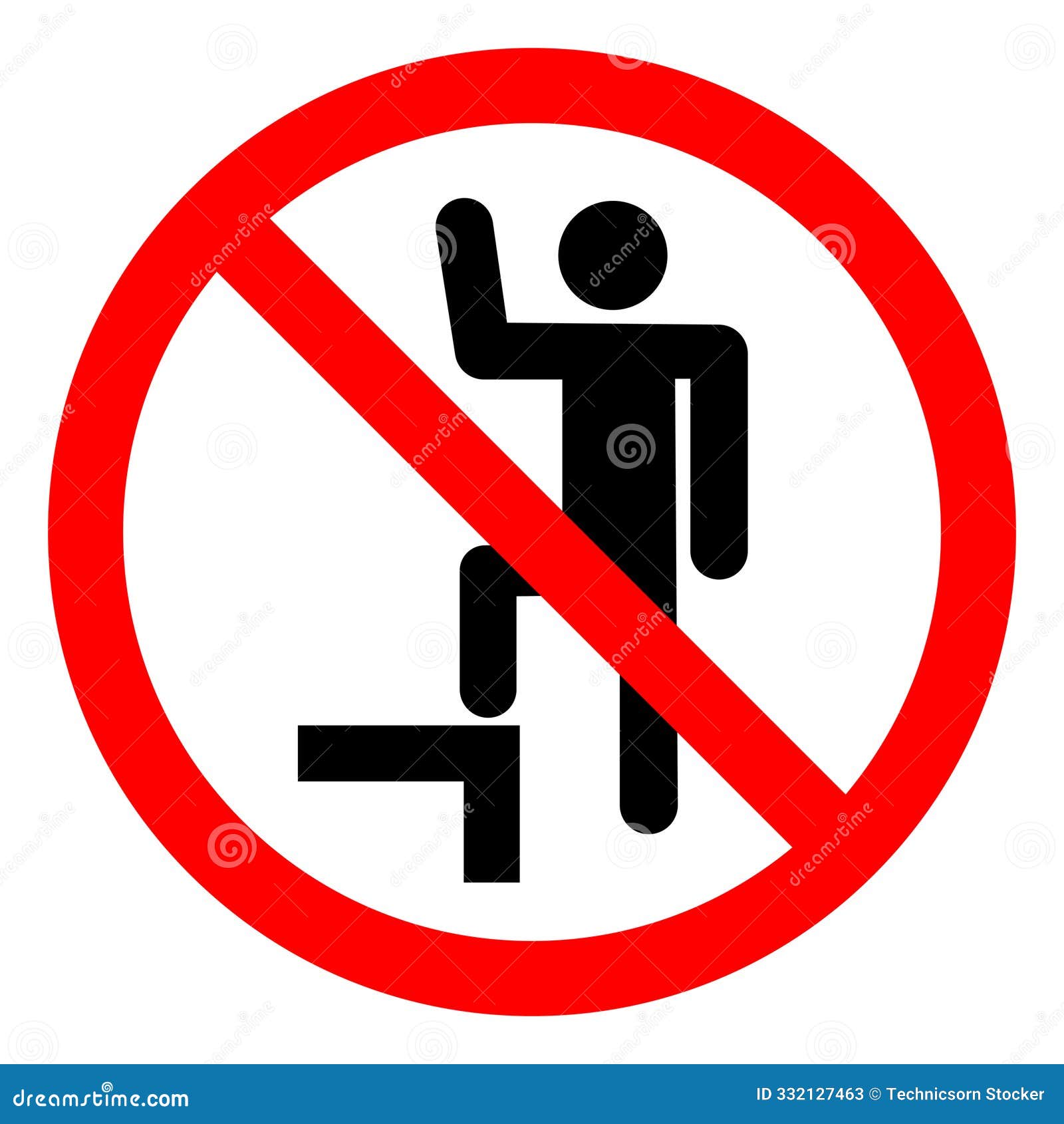 Do Not Step Symbol Sign, Vector Illustration, Isolate on White ...