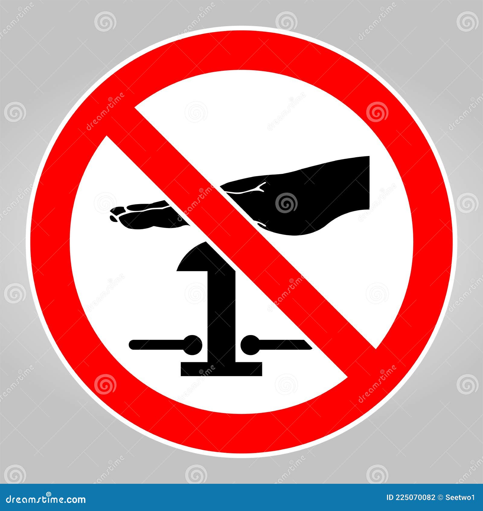 Do Not Switch on Symbol Sign Stock Vector - Illustration of power ...