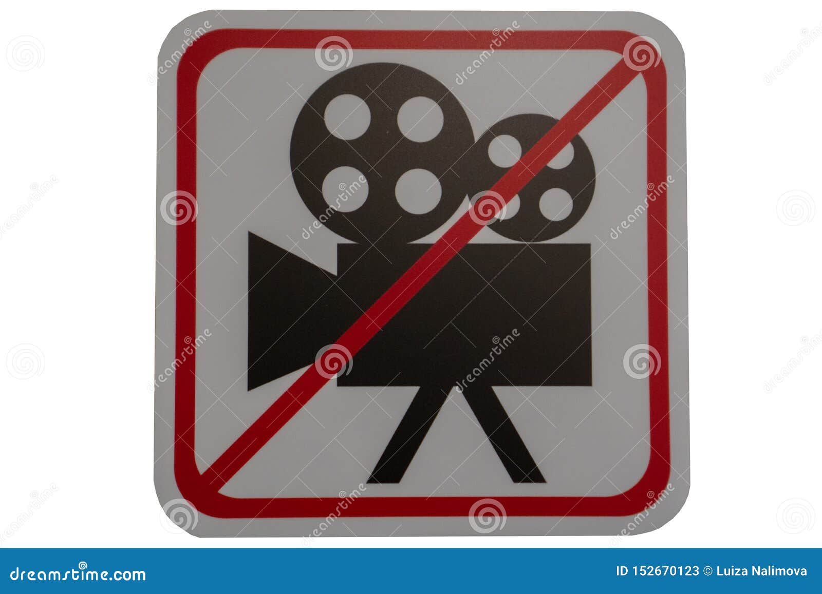 Do Not Take Photos Sign. Sign No Video Allowed on White Background ...