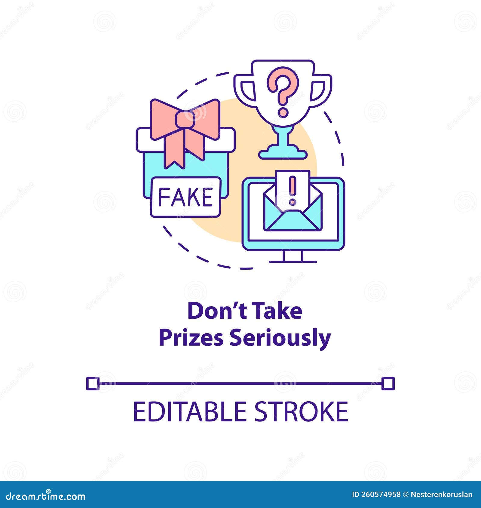 Do Not Take Prizes Seriously Concept Icon Stock Vector - Illustration ... Do Not Take Prizes Seriously Concept Icon Stock Vector - Illustration ...