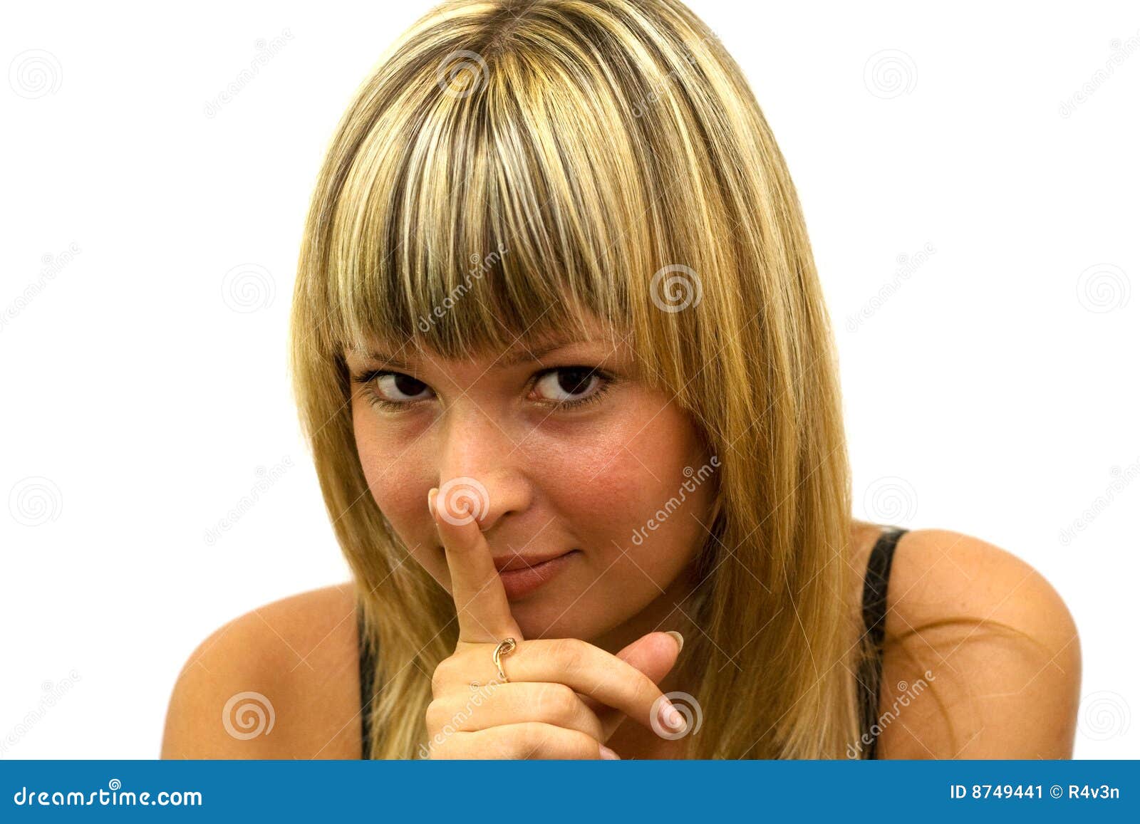 Do not talk! stock image. Image of mouth, expression, attractive - 8749441