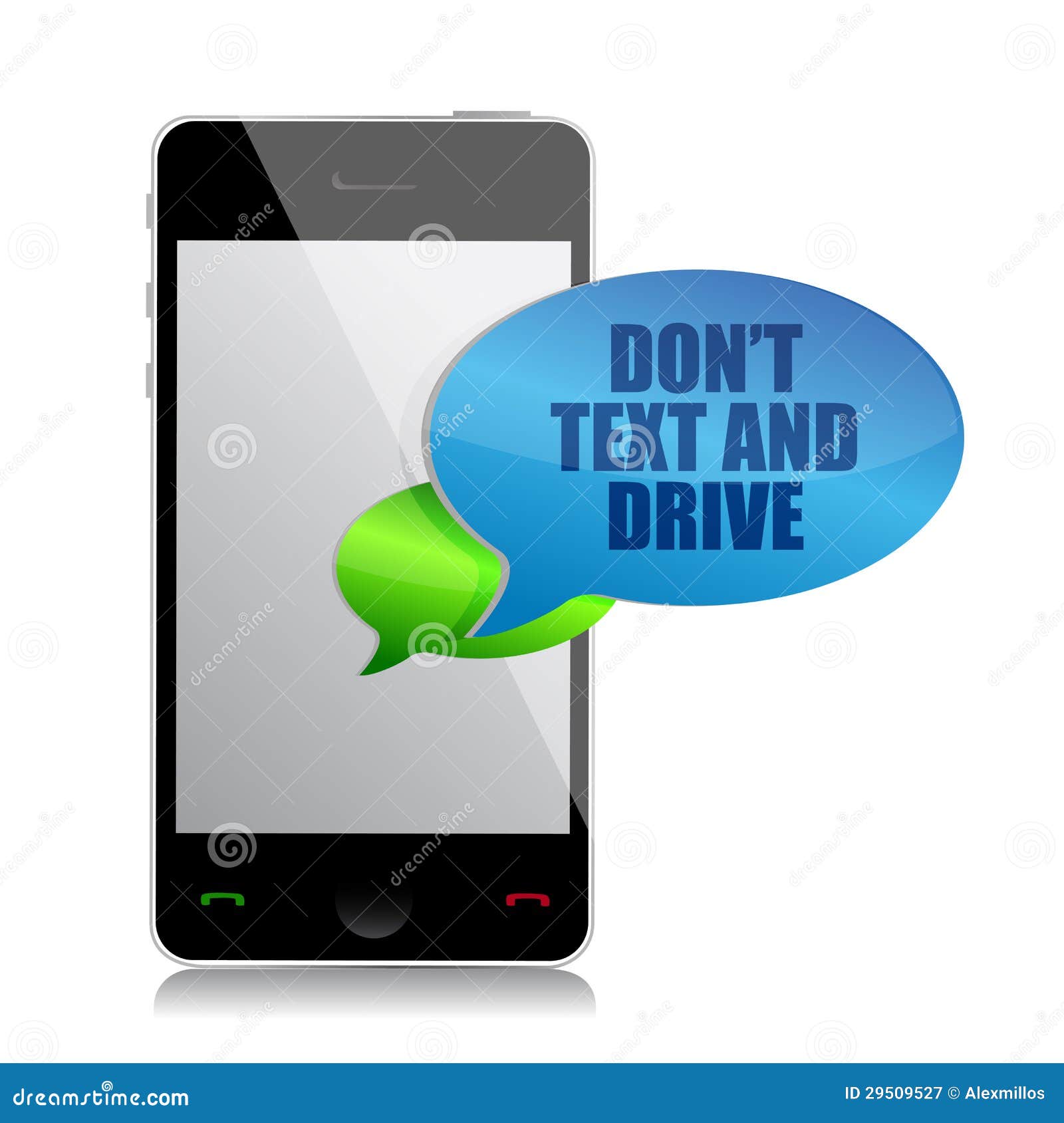Do Not Text and Drive Cell Bubble Message Stock Illustration ...