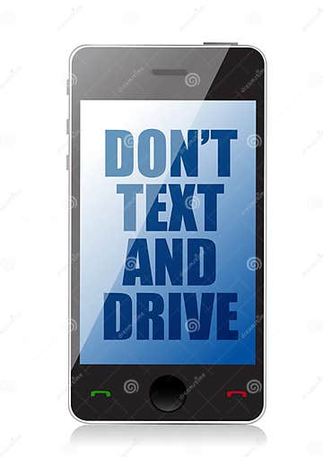 Do Not Text and Drive Cell Message Stock Illustration - Illustration of ...