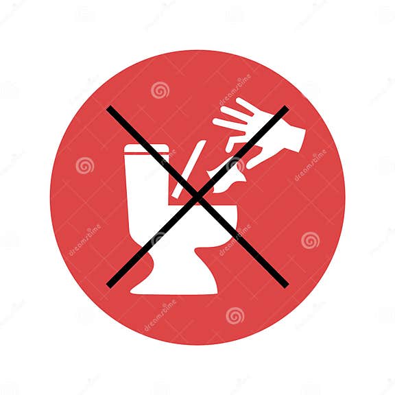 Do not throw paper in wc stock vector. Illustration of banner - 292579067