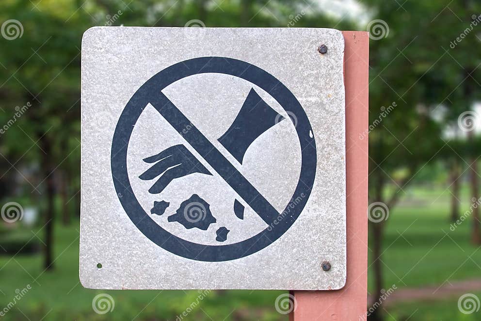 Do not throw rubbish sign stock photo. Image of rubbish - 21103114