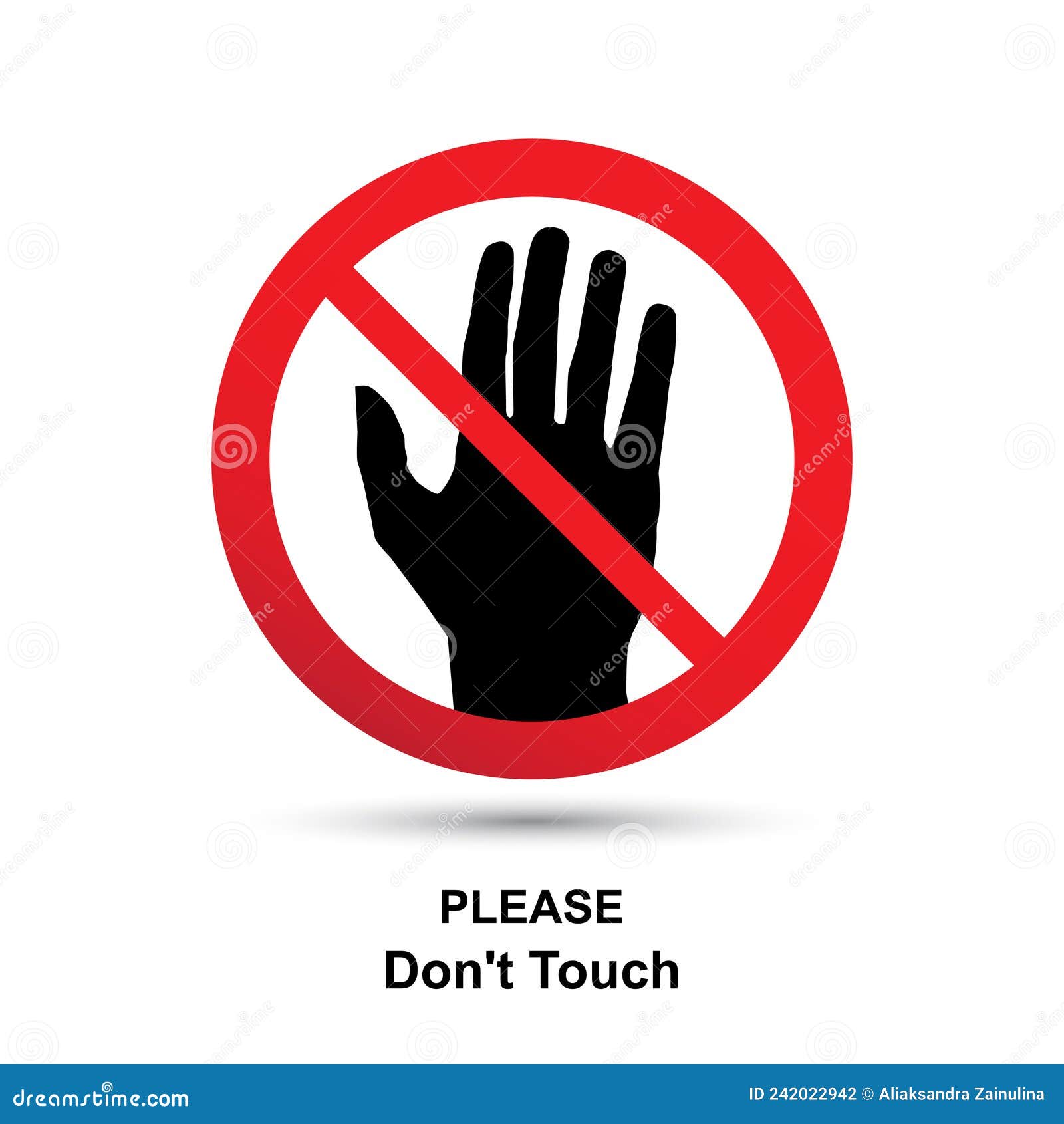 Do Not Touch Concept. Vector Illustration Isolated Stock Vector ...