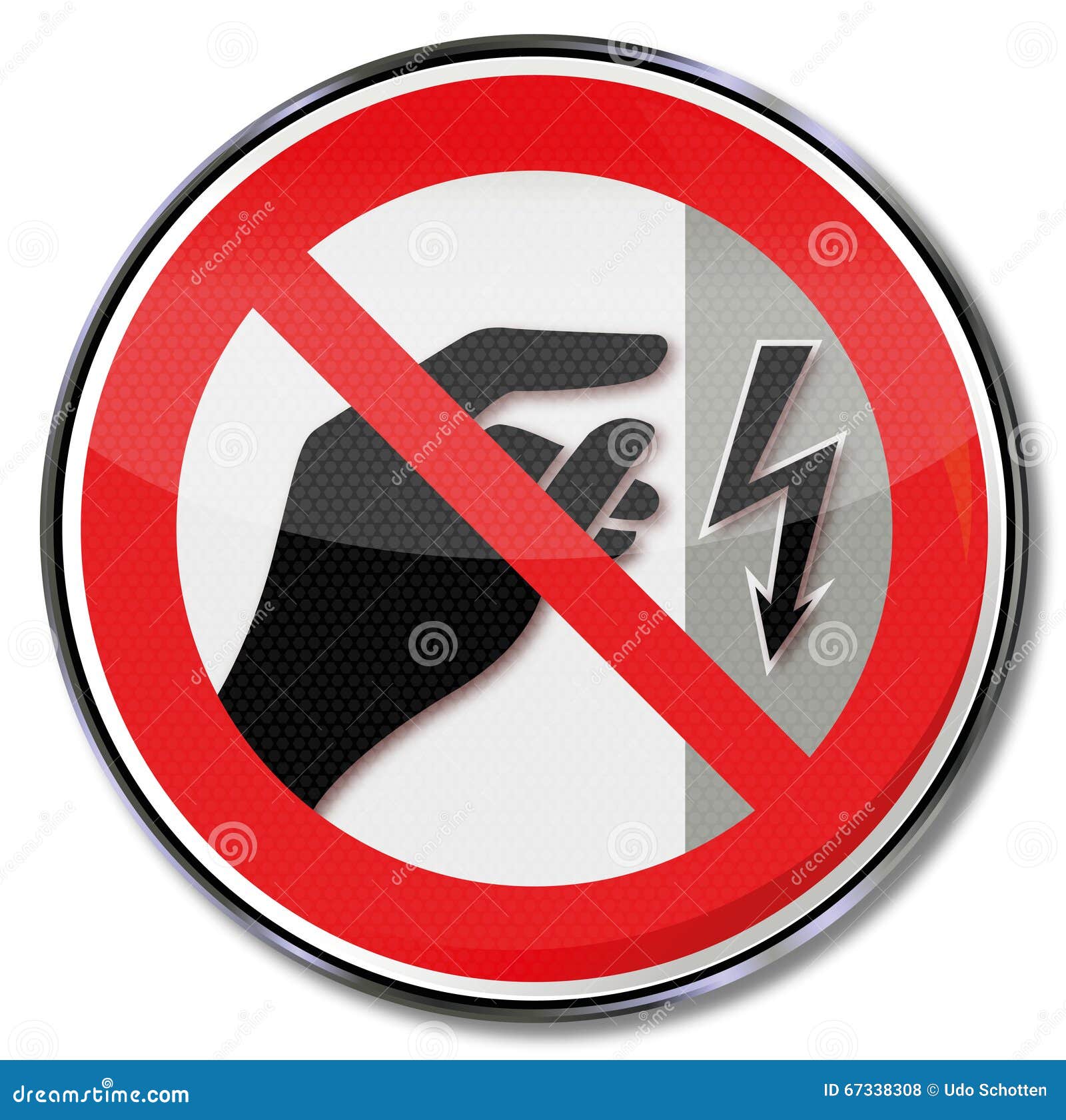 Do Not Touch, Device is Under Voltage Stock Vector - Illustration of ...