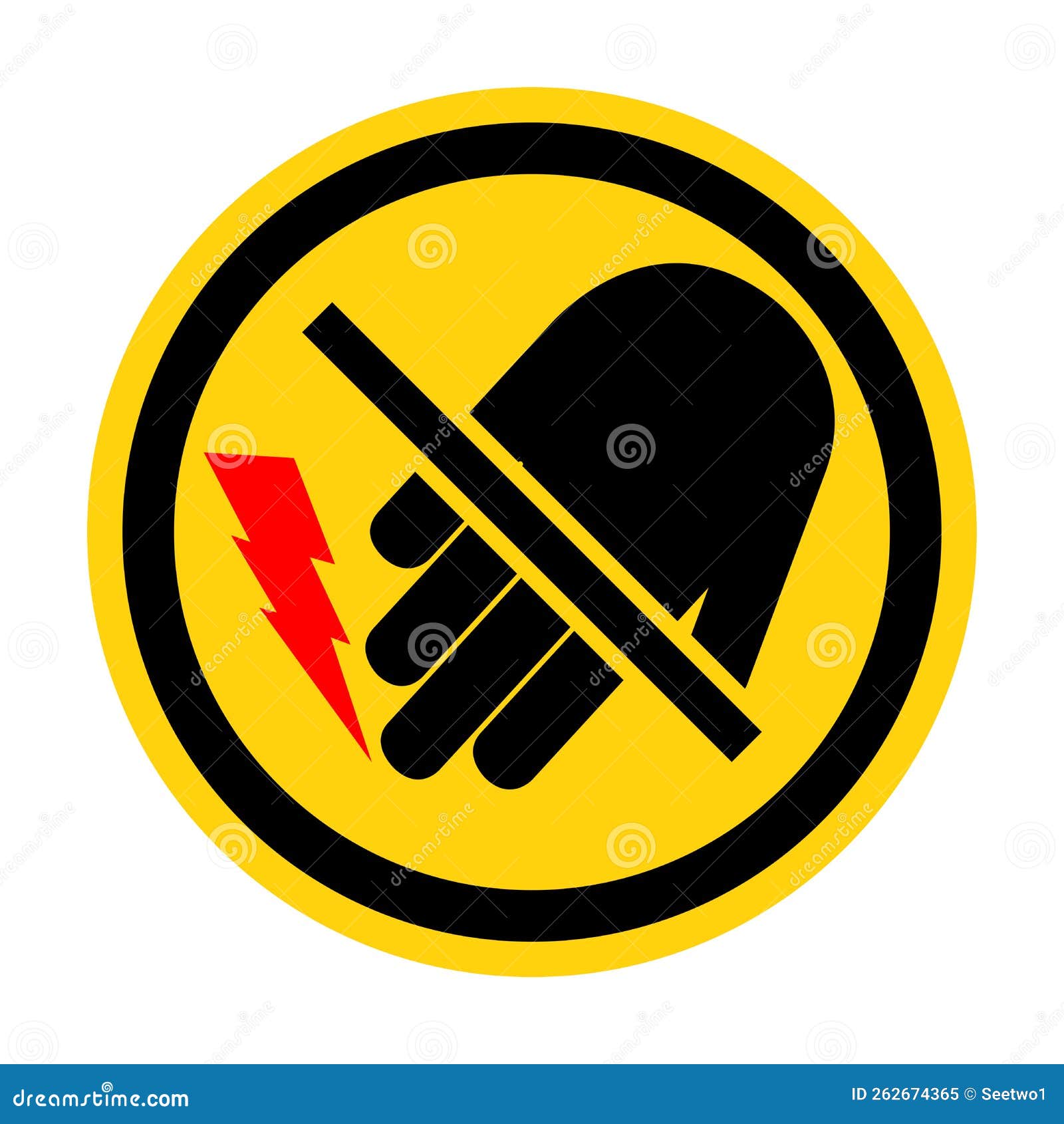Do Not Touch Electrical Hazard Symbol Stock Vector - Illustration of ...