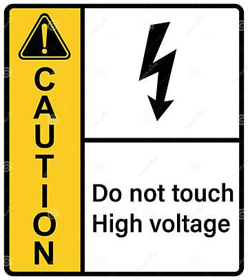 Do Not Touch High Voltage.Sign Caution Stock Vector - Illustration of ...