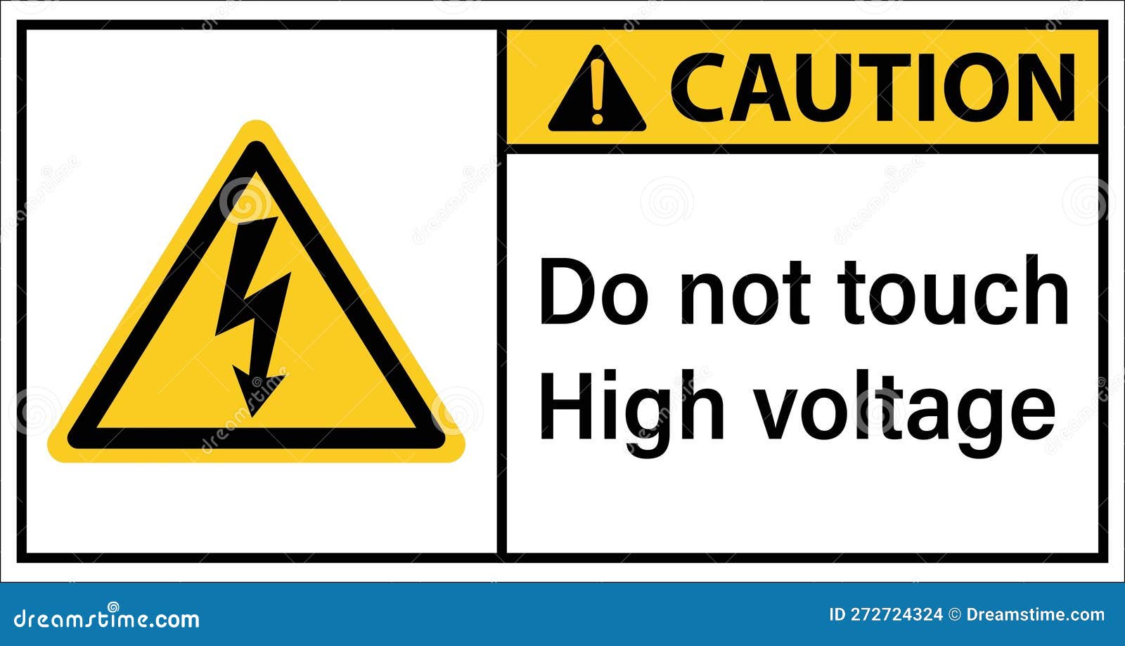 Do Not Touch High Voltage.Sign Notice Vector Illustration ...