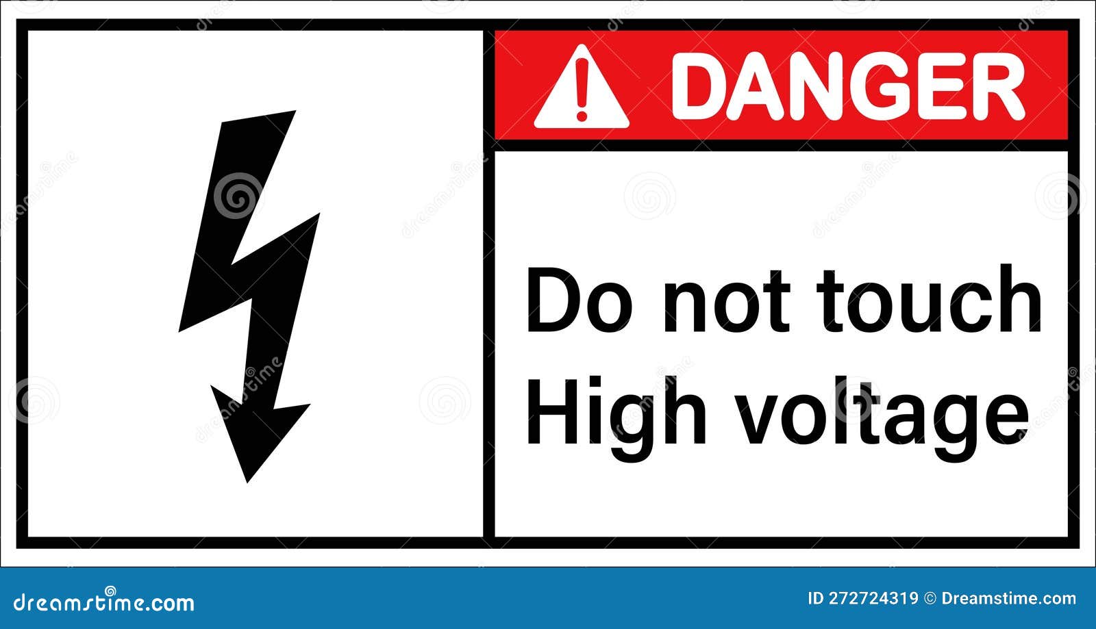Do Not Touch High Voltage.Sign Danger Stock Vector - Illustration of ...