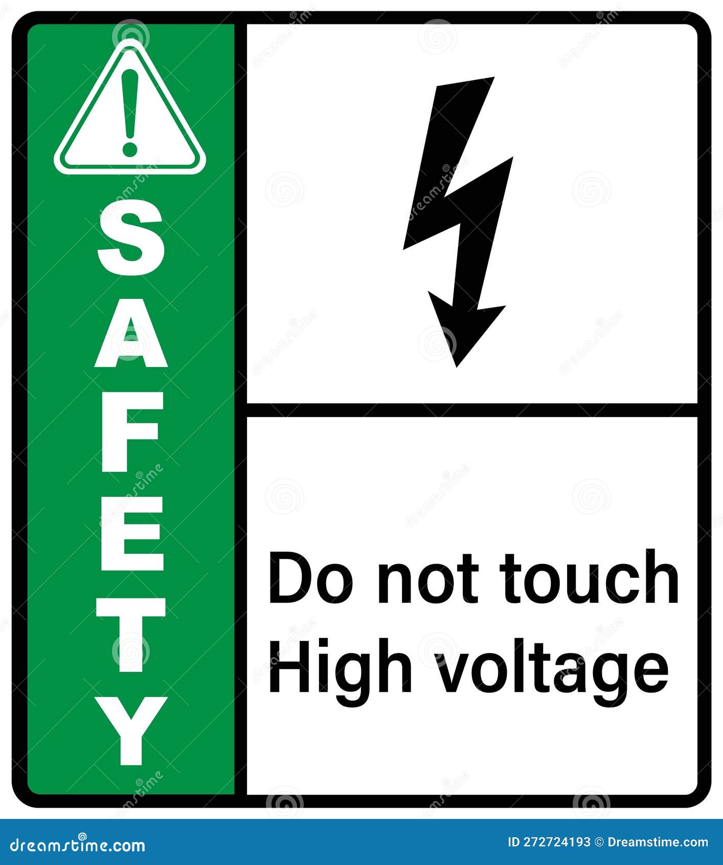 Do Not Touch High Voltage.Sign Safety Stock Vector - Illustration of ...