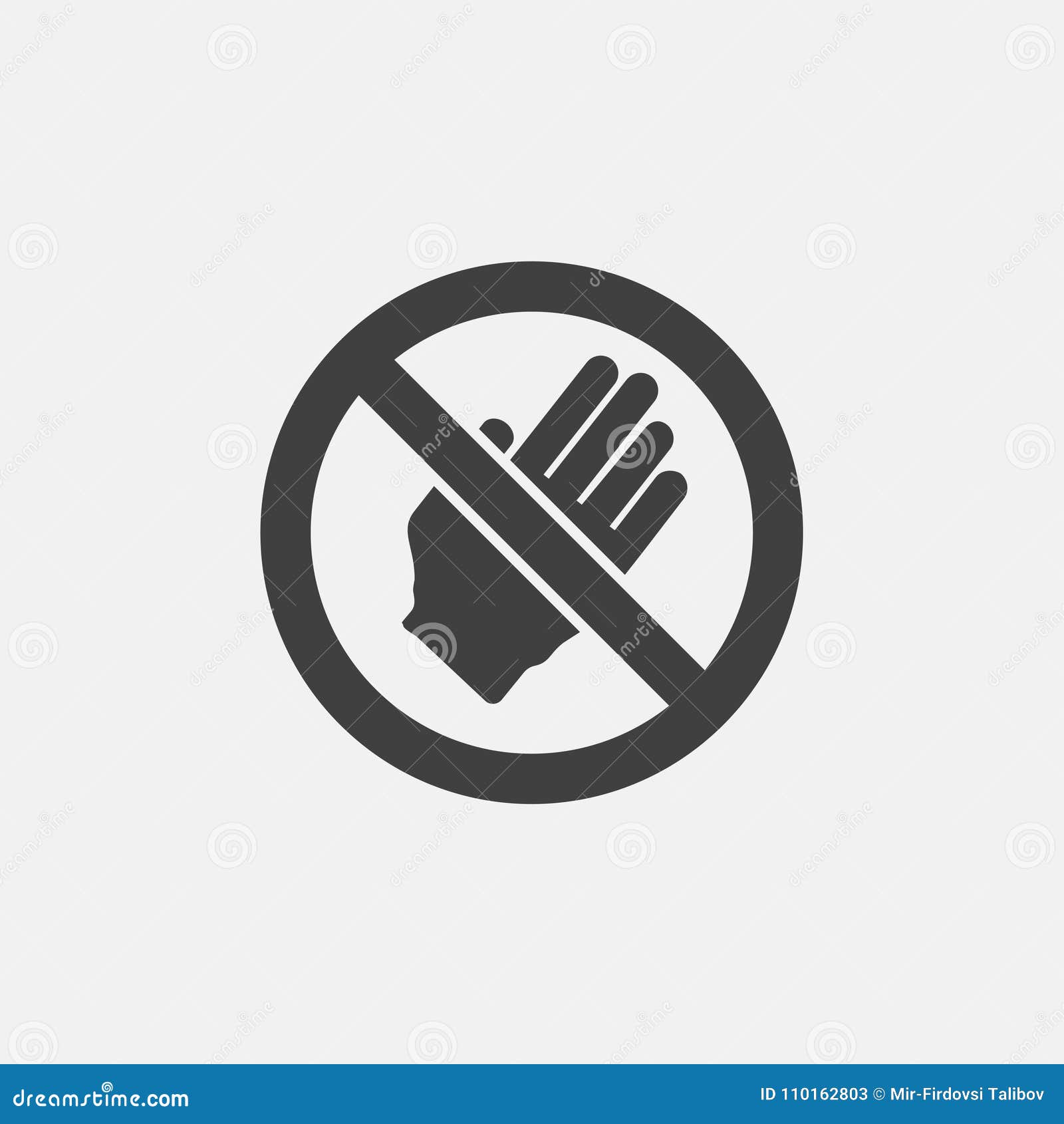 Do not touch icon stock illustration. Illustration of pictogram - 110162803
