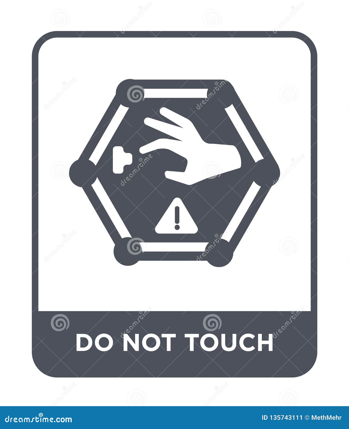 Do Not Touch Icon in Trendy Design Style. Do Not Touch Icon Isolated on ...